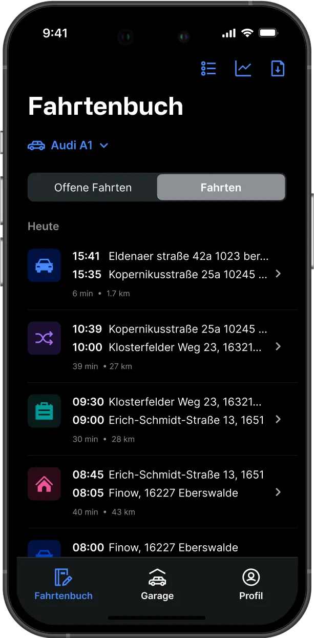 Fahrtenbuch App von Vimcar – Steuern sparen, einfach & sicher